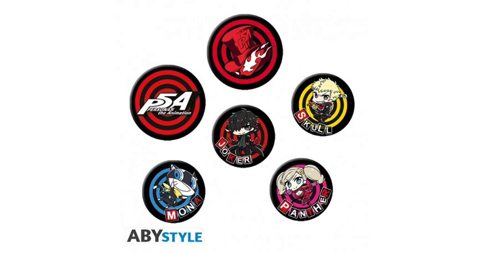 PERSONA 5 - Kitűző szett - Phantom Thieves Chibi - Persona 5 ...